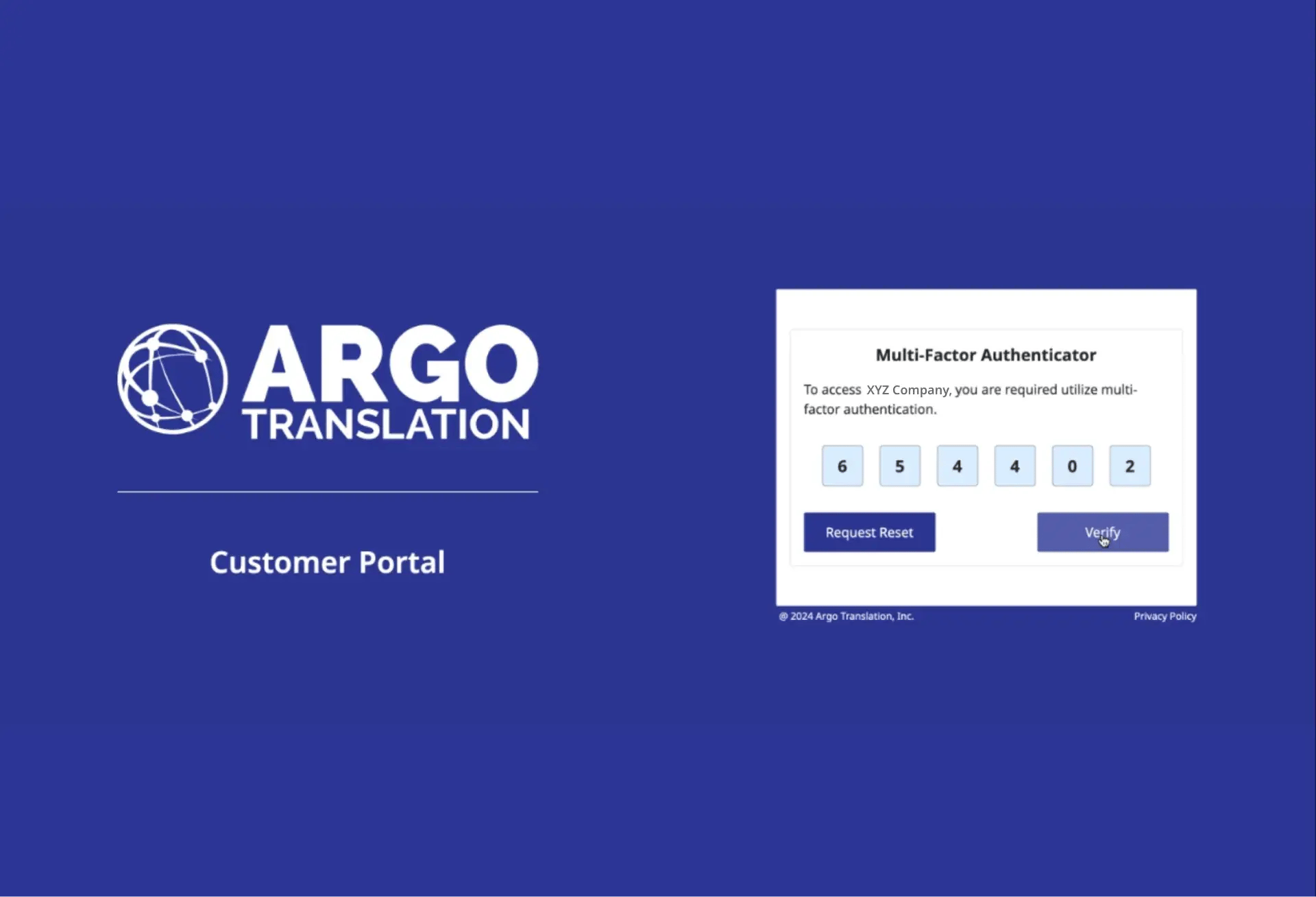 Single Sign-On & Multi-Factor Authentication | Argo Translation